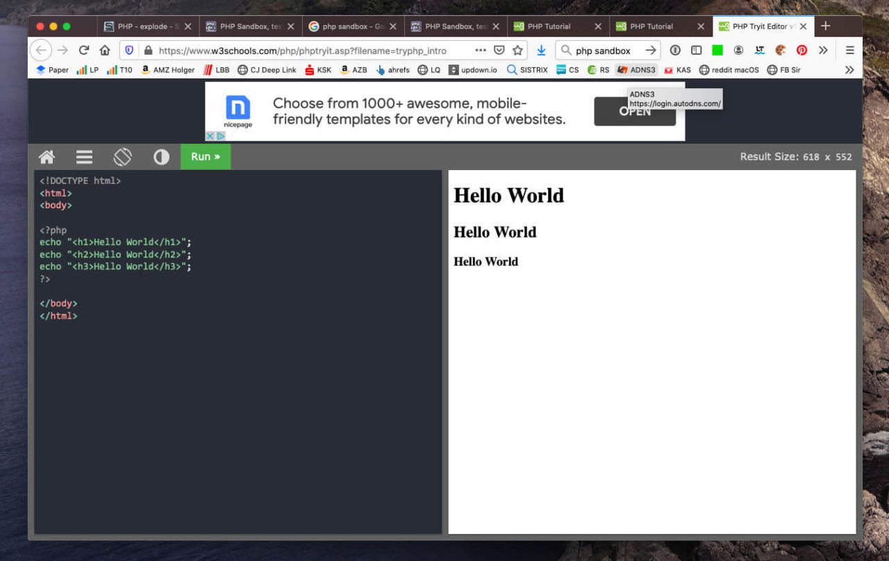PHP Sandbox: kleine PHP-Scripte online ausprobieren