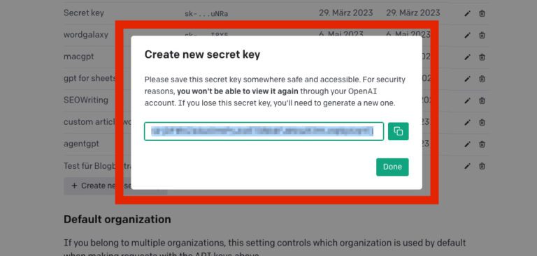 Anleitung: OpenAI API Key – so erstellst du einen API Key